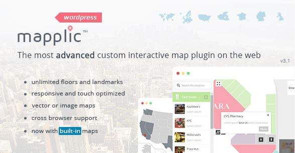 Mapplic Custom Interactive Map WordPress Plugin GPL Member